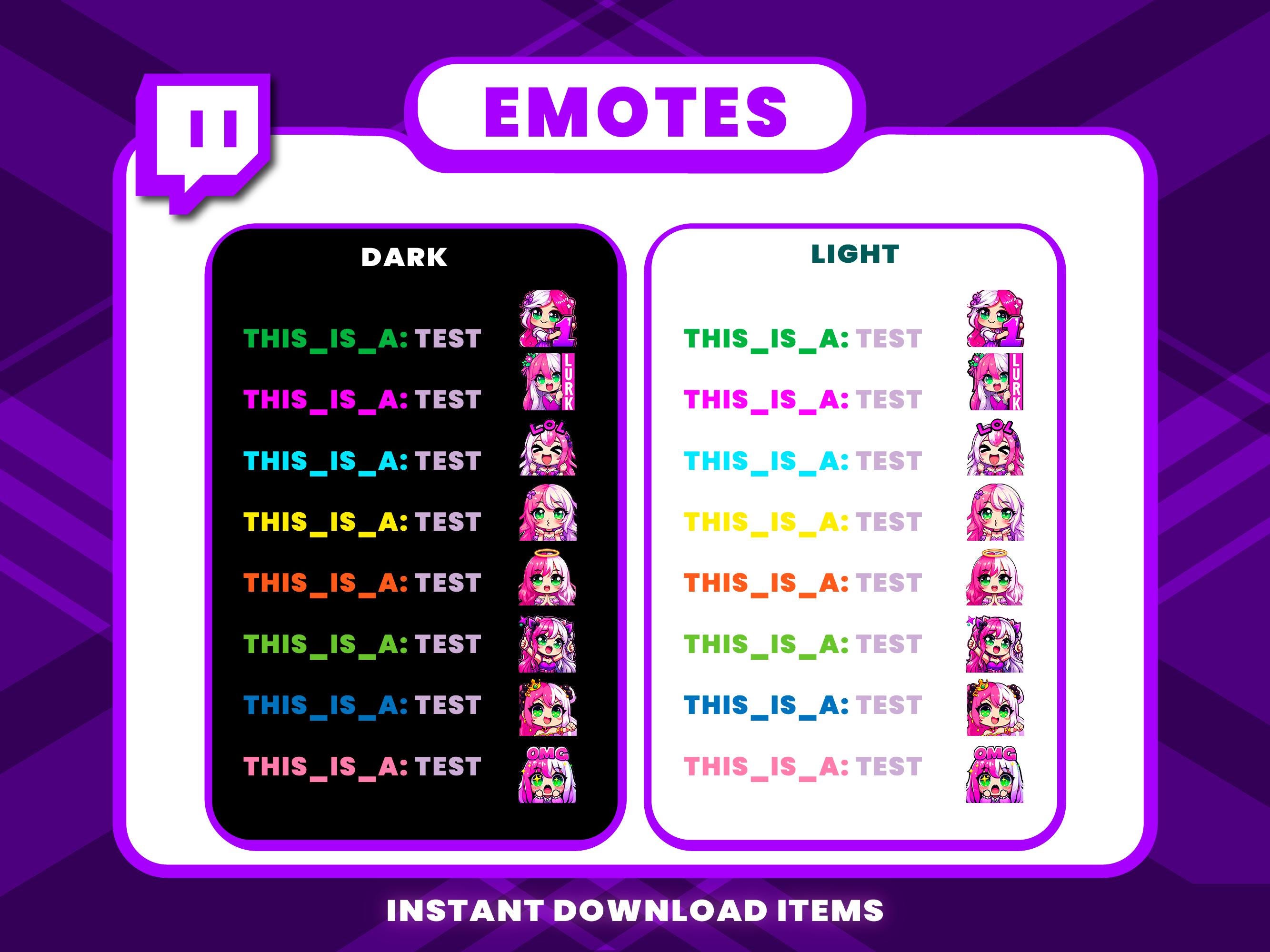 24 Little Pink Girl Emote Pack, High-resolution Twitch Emotes, Discord ...