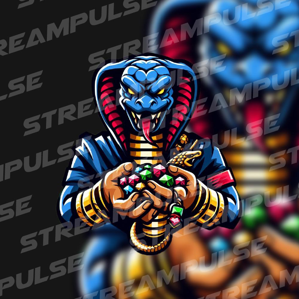 Custom Venomous Cobra Logo for Twitch, Youtube, Kick | Gamer Logo ...
