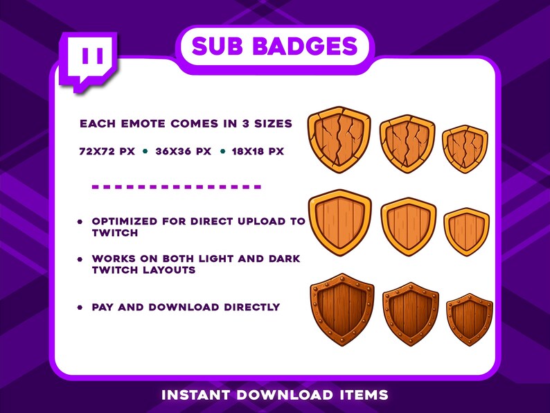 12 Medieval Shields Sub Badges – Fantasy Twitch Tier Badges, High-res ...