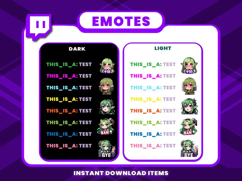 Twitch Elf Emote Pack, Cute Elf Girl Emotes, High-resolution Emotes ...