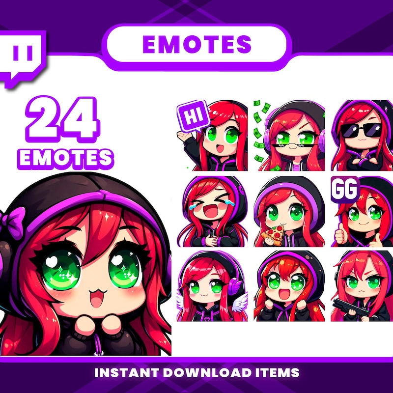 Redhead Emote Animated - Etsy