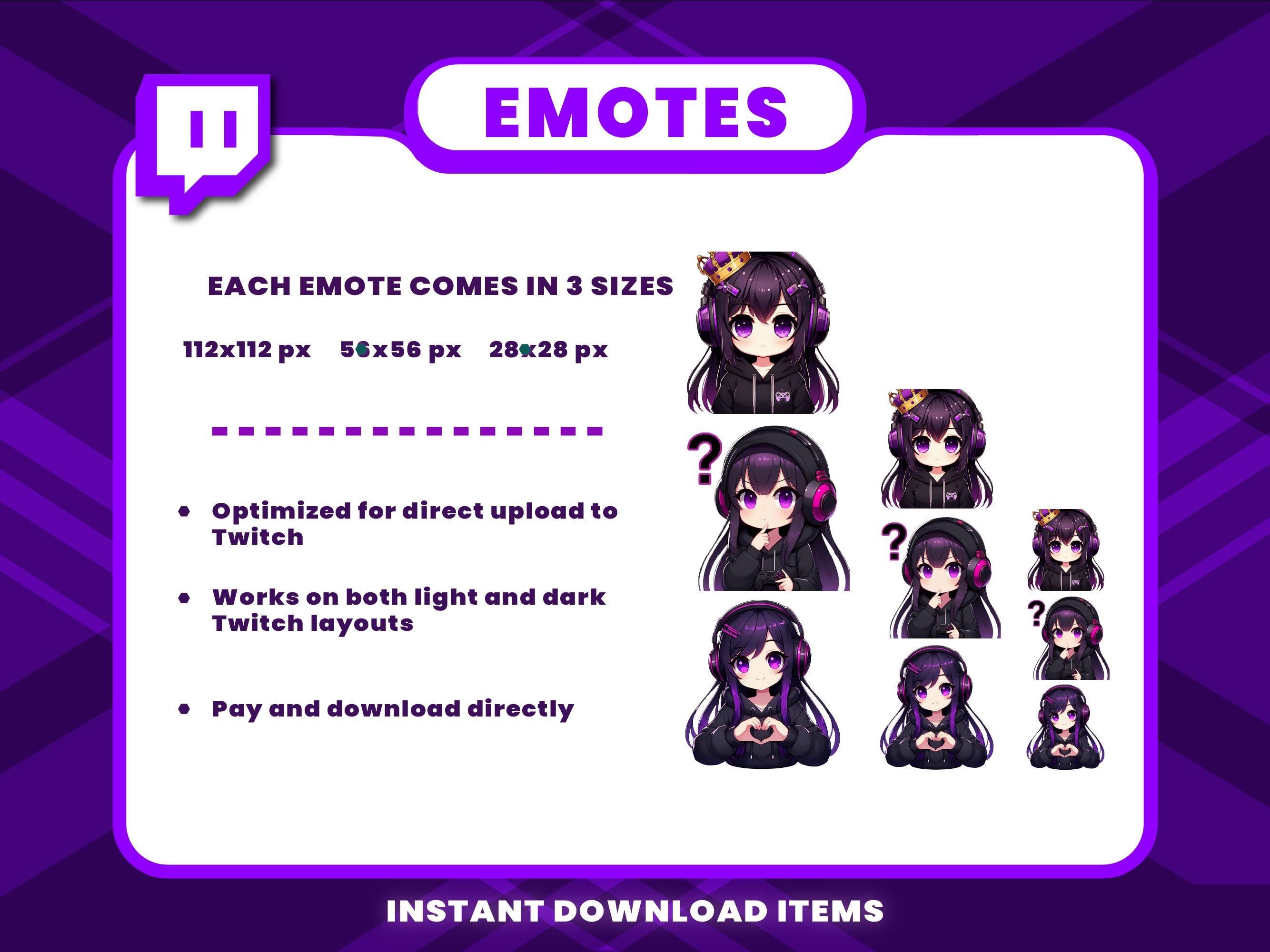 24 Gamer Girl Emote Pack, High-resolution Twitch Emotes, Discord Emotes ...
