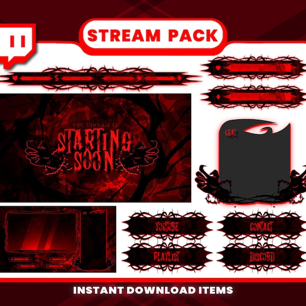 Obs Horror Overlays - Etsy