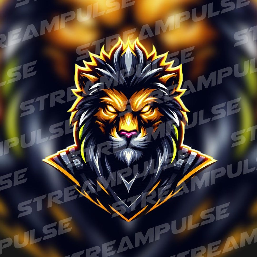 Custom Lion Logo for Twitch, Youtube, Kick | Gamer Logo, Vtuber Logo ...