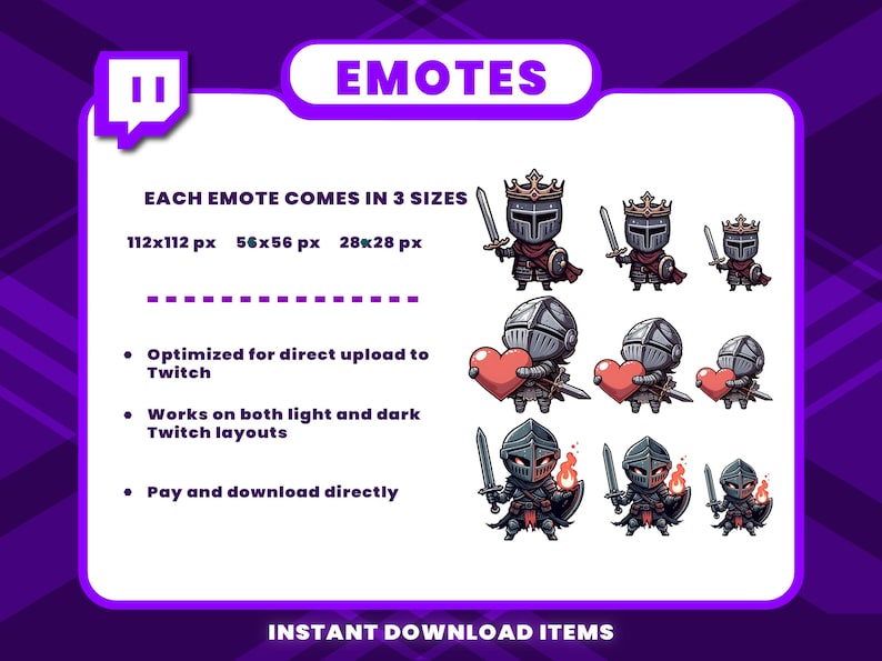 24 Medieval Warrior Animated Emote Pack, GIF Twitch Emotes, Animated ...