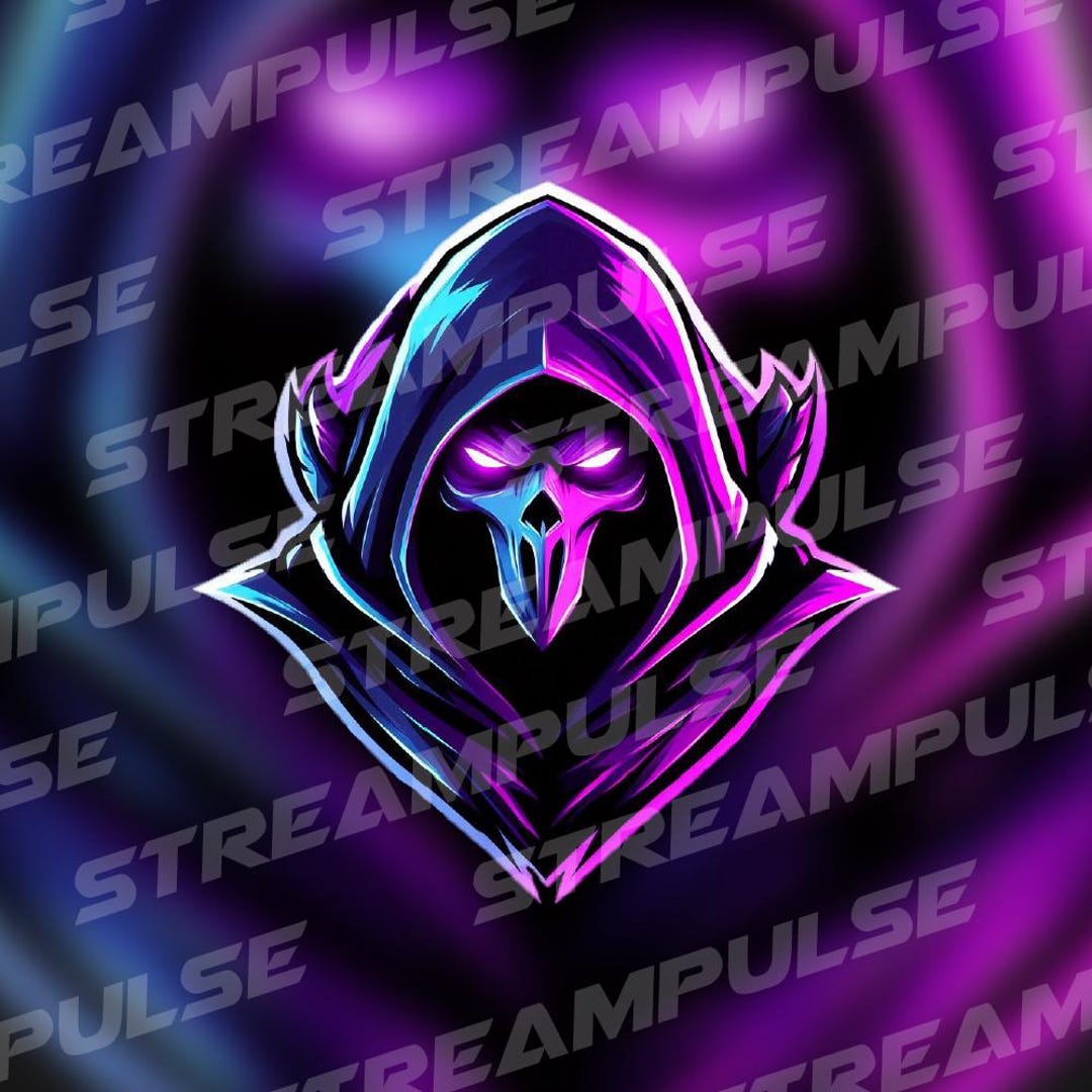 Custom Reaper Logo for Twitch, Youtube, Kick | Gamer Logo, Vtuber Logo ...