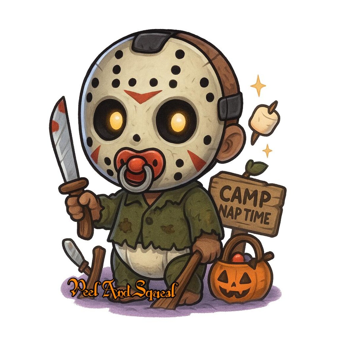 Baby Jason Sticker – Creepy Slasher Vinyl Decal - Etsy
