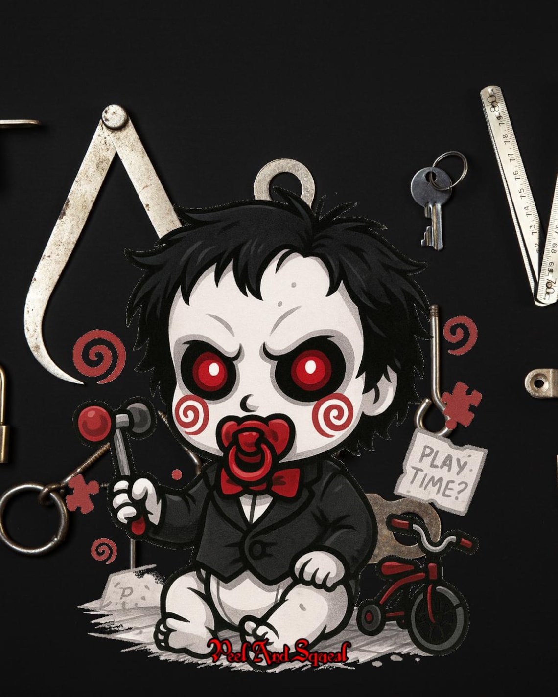 Baby Jigsaw Sticker – Creepy Chibi Horror Design - Etsy
