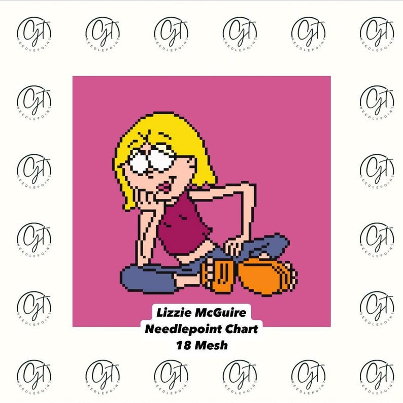 Lizzie Mcguire Needlepoint Chart 18 Mesh | Instant Digital Download - Etsy