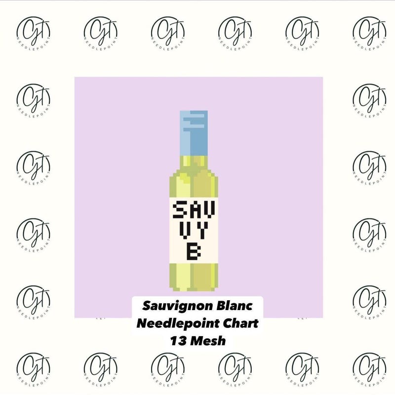 Wine Needlepoint Chart - Etsy