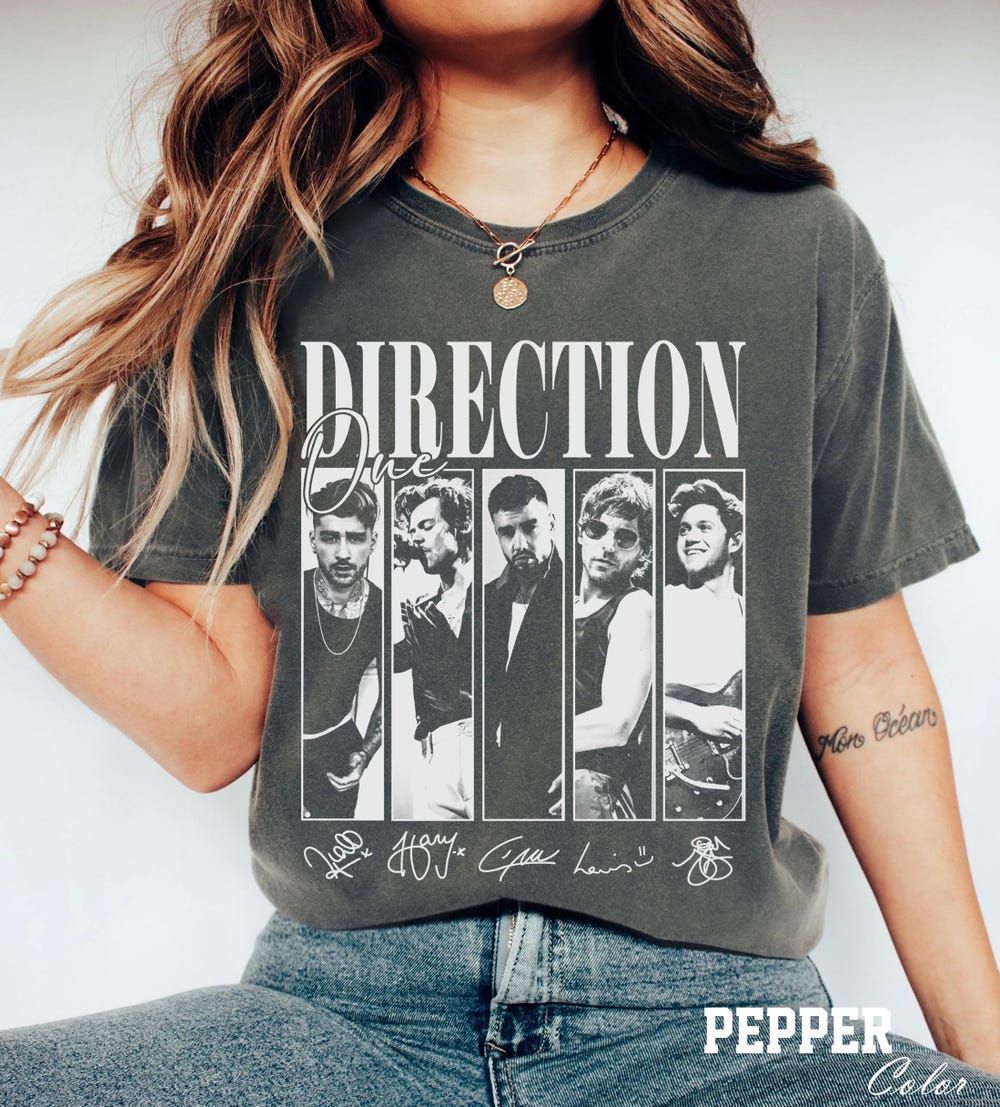 Vintage One Direction Pop Music Shirt, One Funny Direction Graphic ...