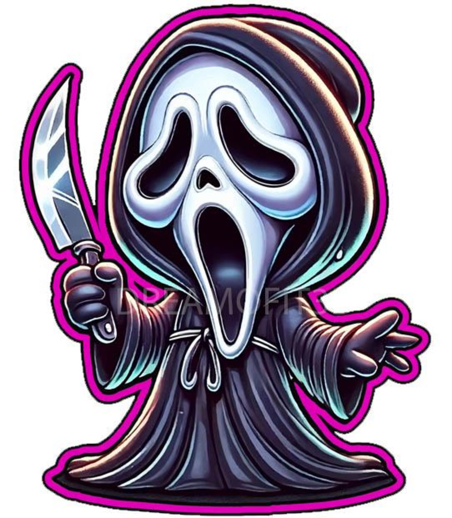 Horror Sticker | Ghost Face | Slasher Film | Cute Iconic Film Sticker ...