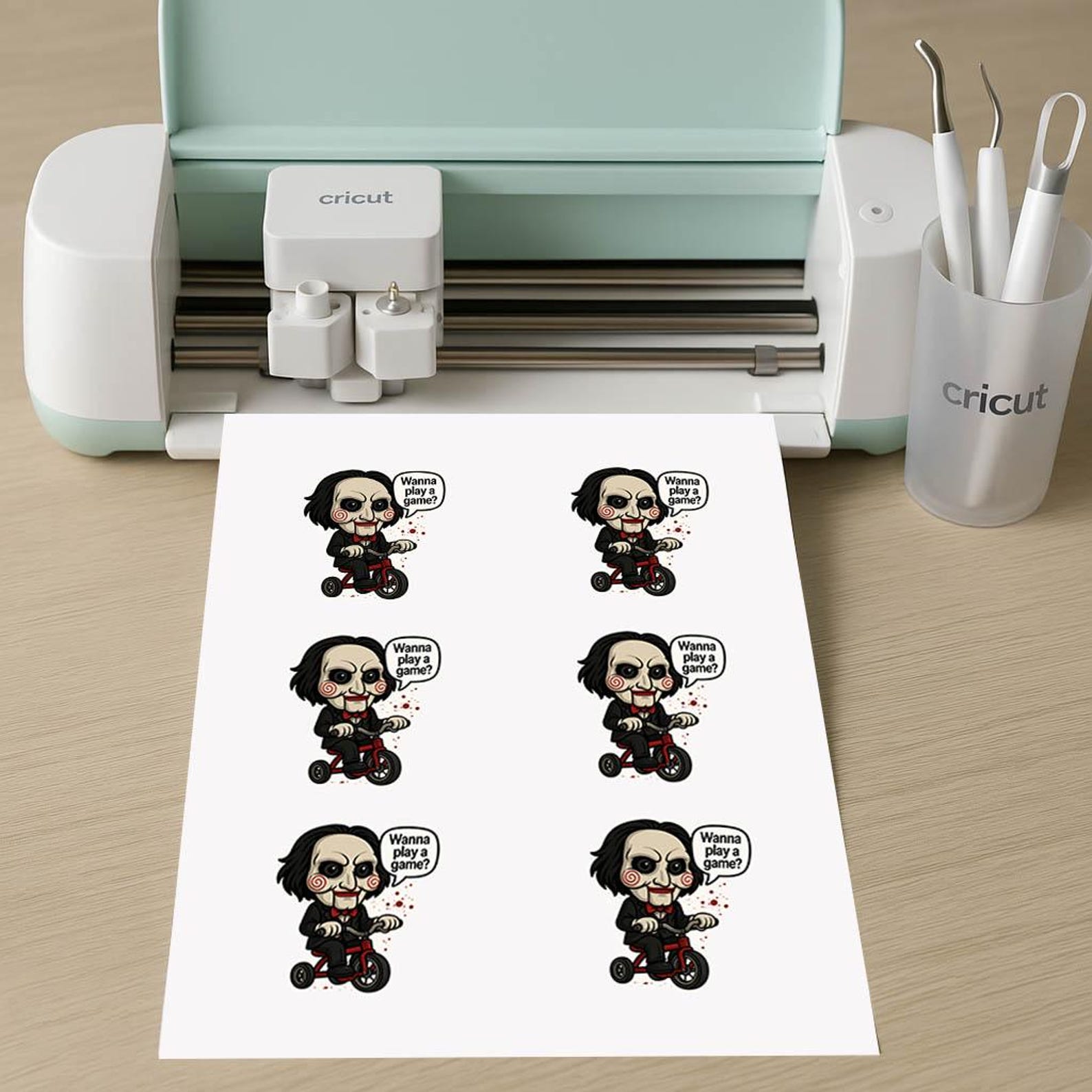 Horror Sticker | Jigsaw Sticker | SAW Movies | Horror Fans | Print Then ...