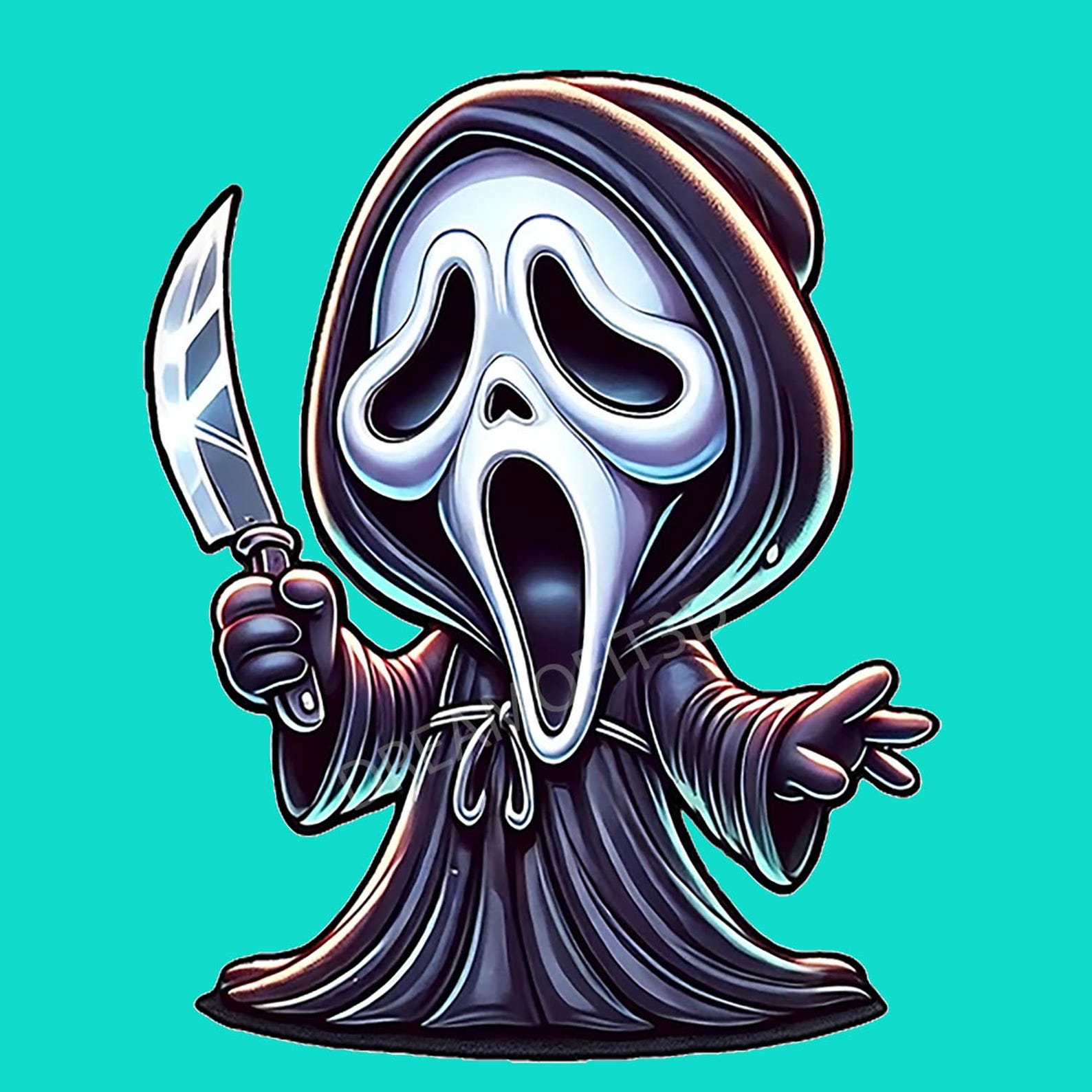 Horror Sticker | Ghost Face | Slasher Film | Cute Iconic Film Sticker ...