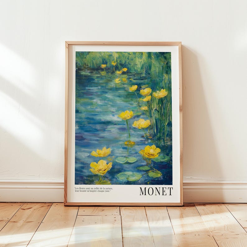 Claude Monet Buttercup Print: Impressionist Water Lily Art - Etsy
