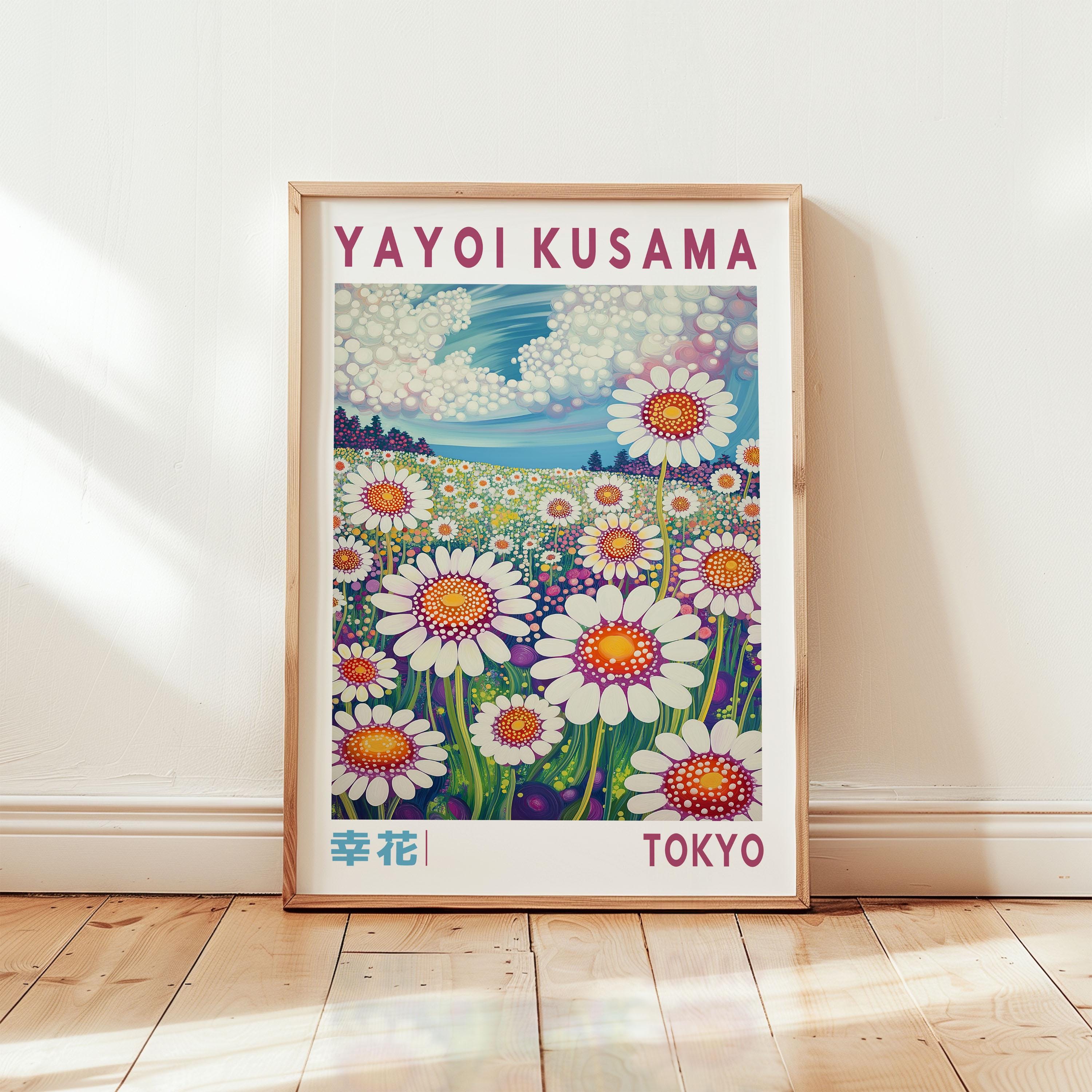 Yayoi Kusama Daisy Wall Art - Japanese Floral Art - Colorful Flower ...
