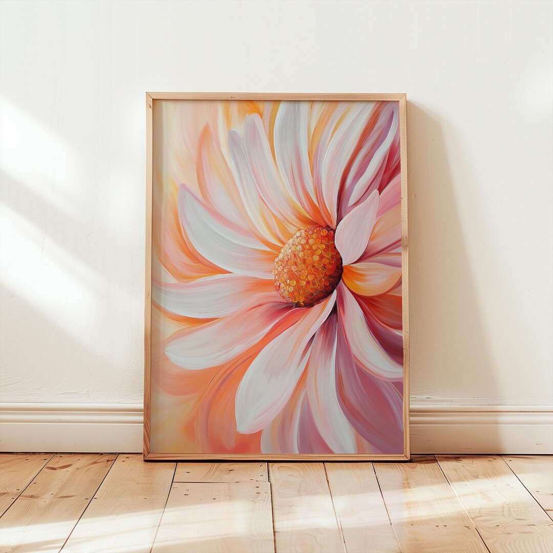 Georgia O'keeffe Pink Flower Poster - Daisy Painting Art - Abstract ...