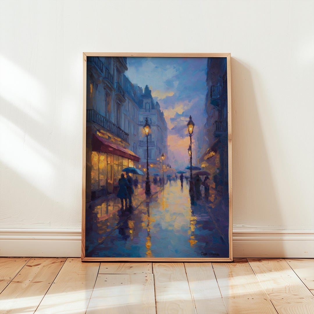 Claude Monet Rainy Cityscape Art - French Art Poster - Dusk Street ...