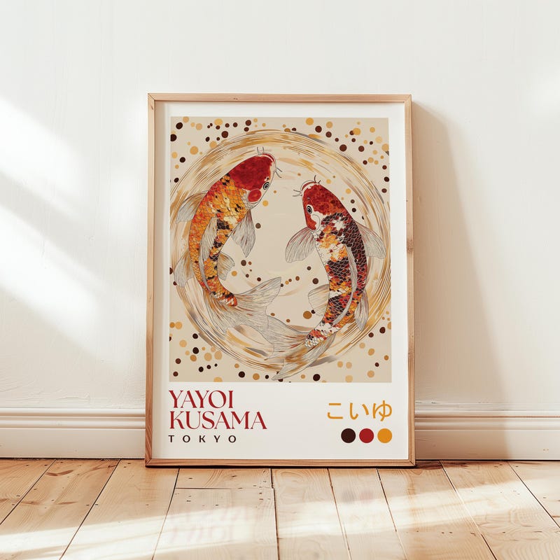 Koi Fish Art With Frame - Etsy UK