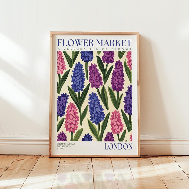 Purple Hyacinth Wall Art - Etsy UK