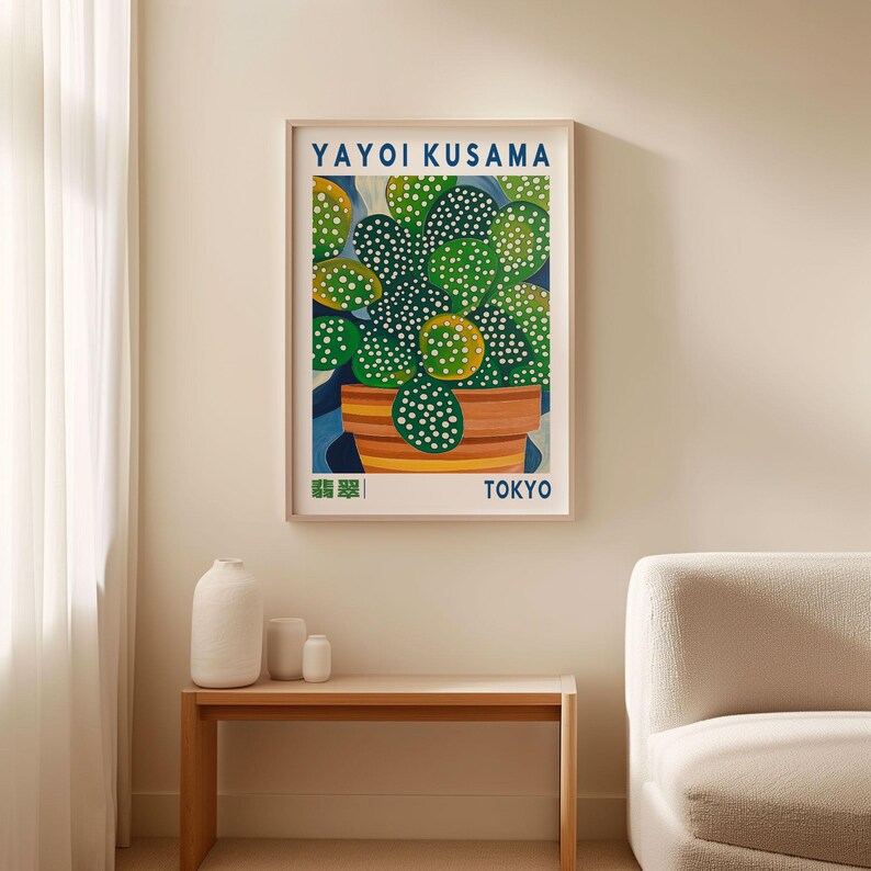 Yayoi Kusama Cactus Wall Art - Japanese Decor - Kusama Poster Print ...