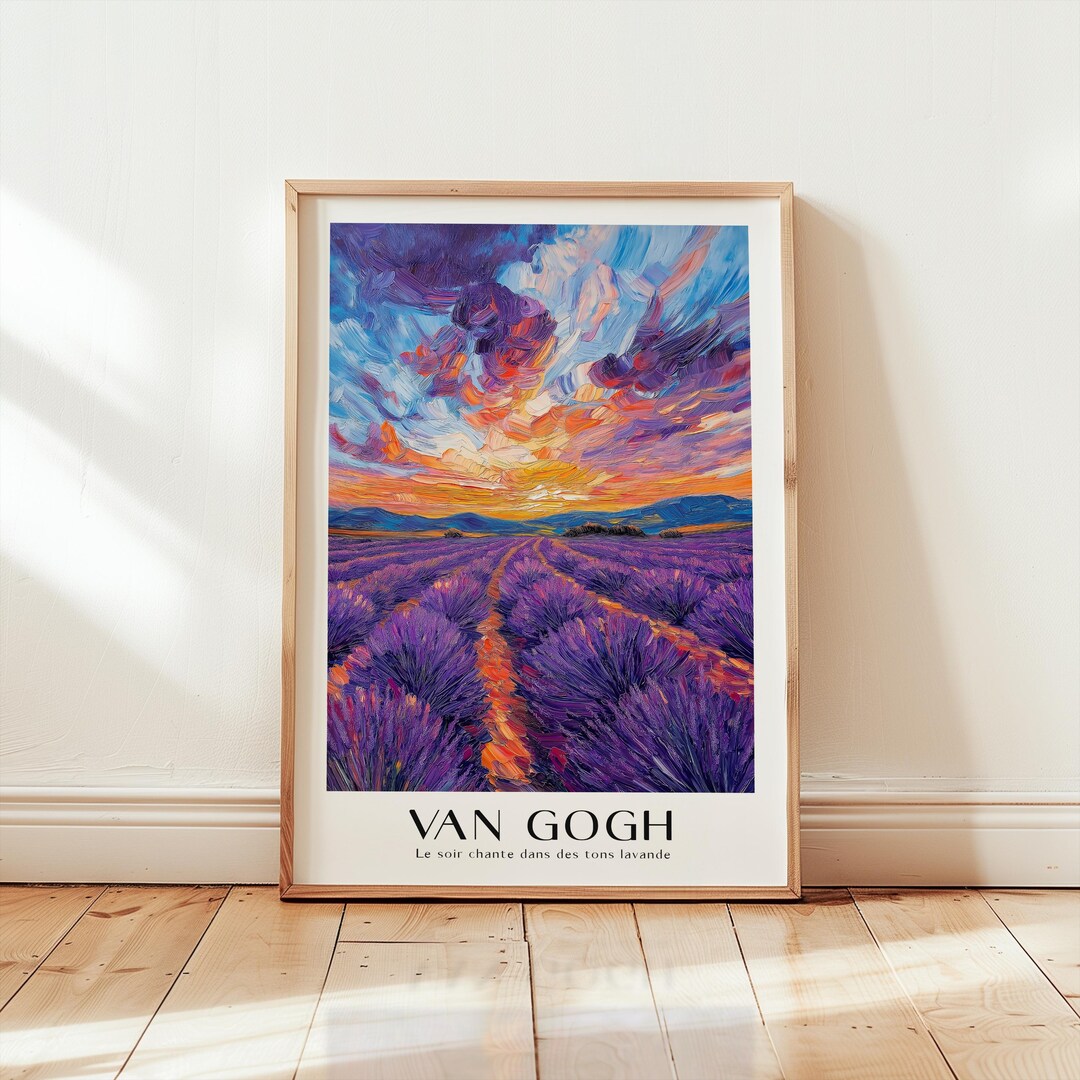 Van Gogh Lavender Field Art - French Countryside - Purple Floral Poster ...