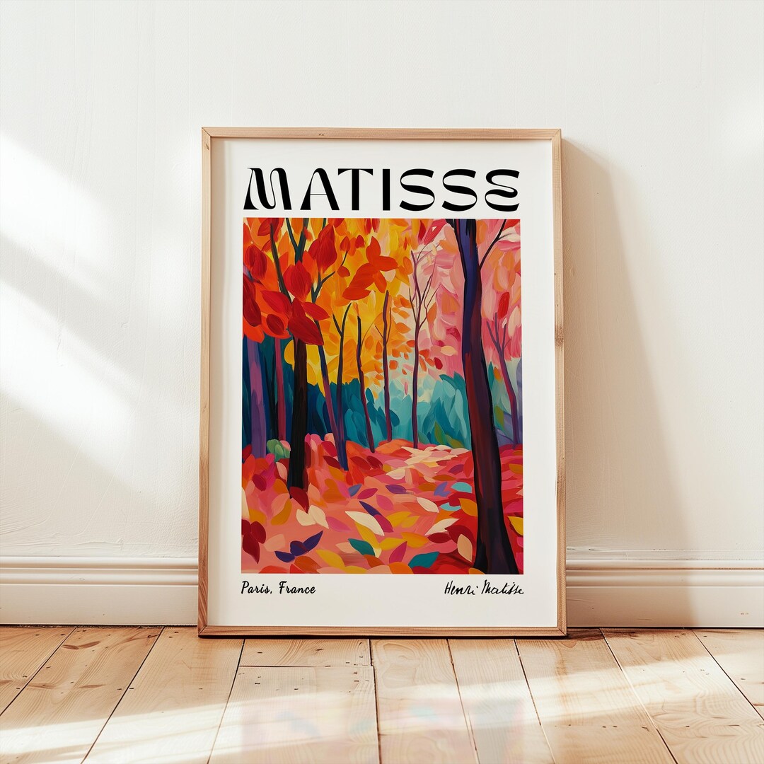 Henri Matisse Autumn Tree Print: Abstract Pink Bedroom Wall Art - Etsy