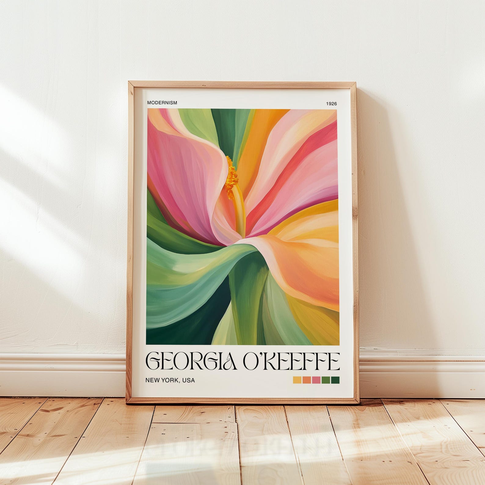 Georgia O'keeffe Abstract Flower Print: Floral Wall Decor, Colorful ...
