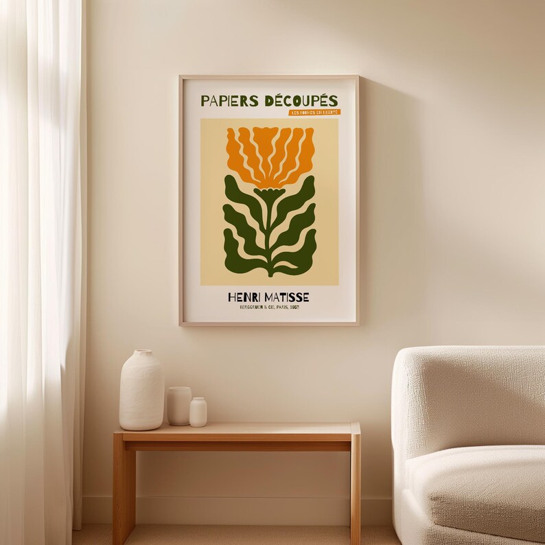 Henri Matisse Abstract Flower Poster - Floral Wall Art - Botanical Art ...