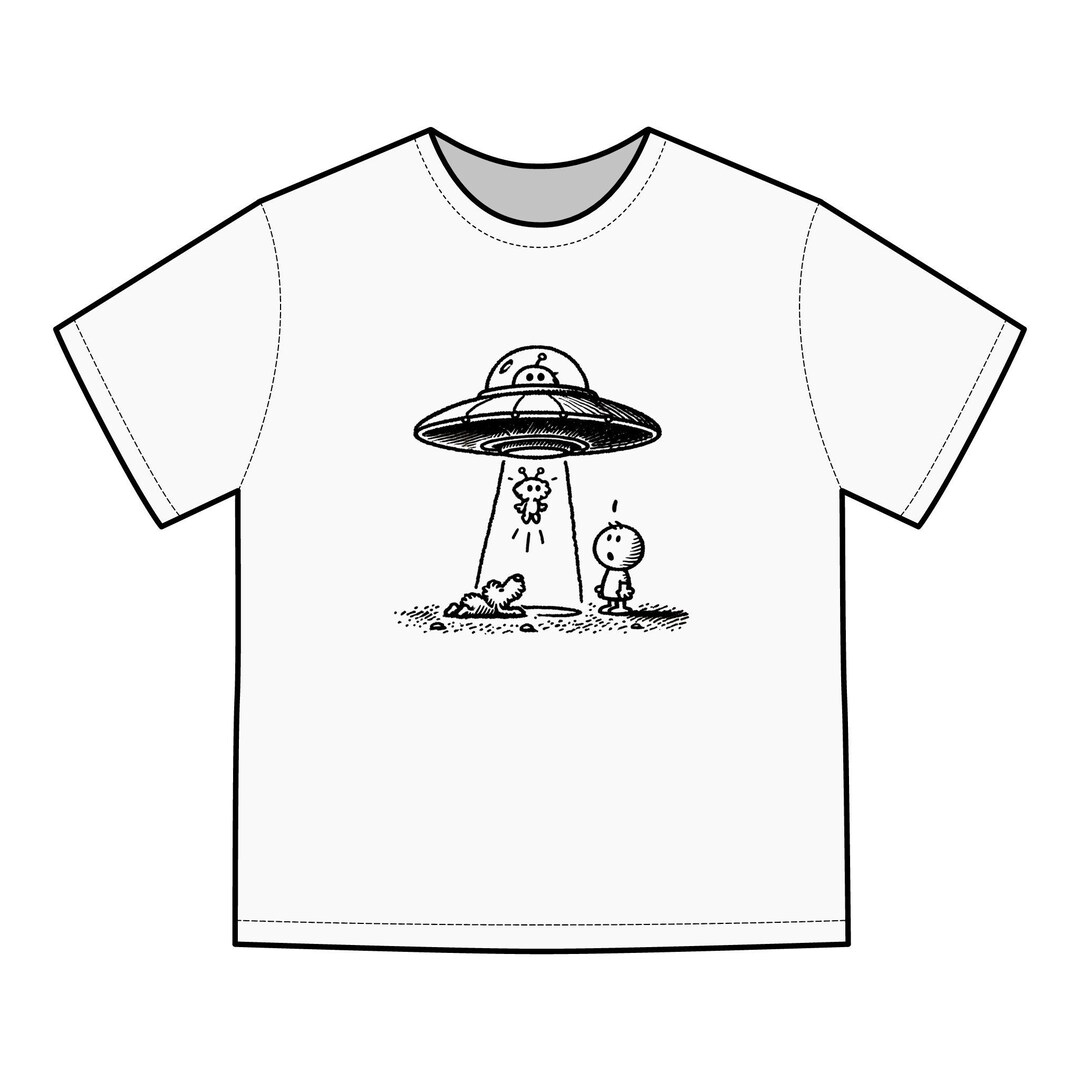 Retro Alien Encounter T-shirt - Perfect for Space Lovers, Sci-fi Fans ...