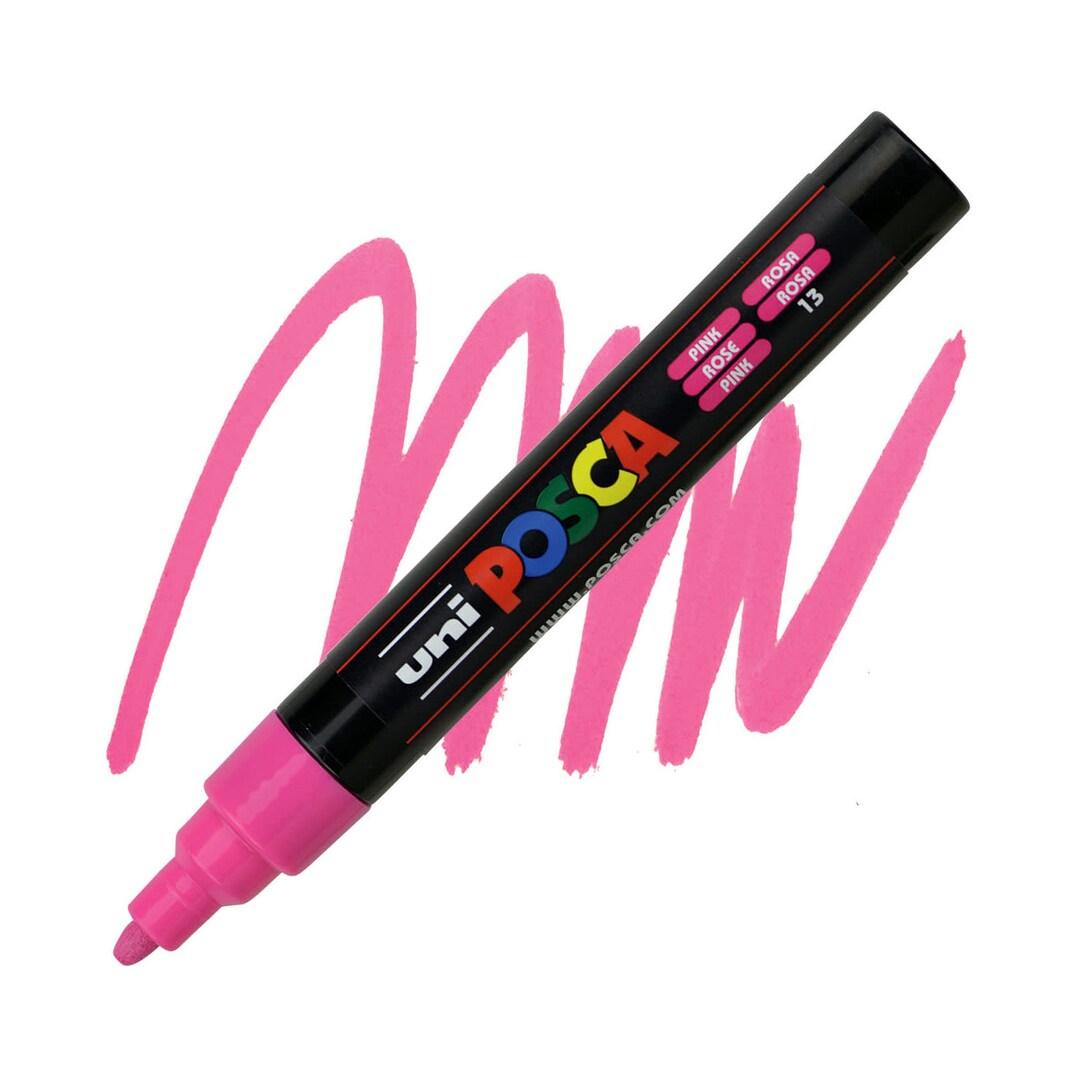 Posca Markers, Paint Marker, Pink Paint, 5M Medium Tip, Opaque Ink ...