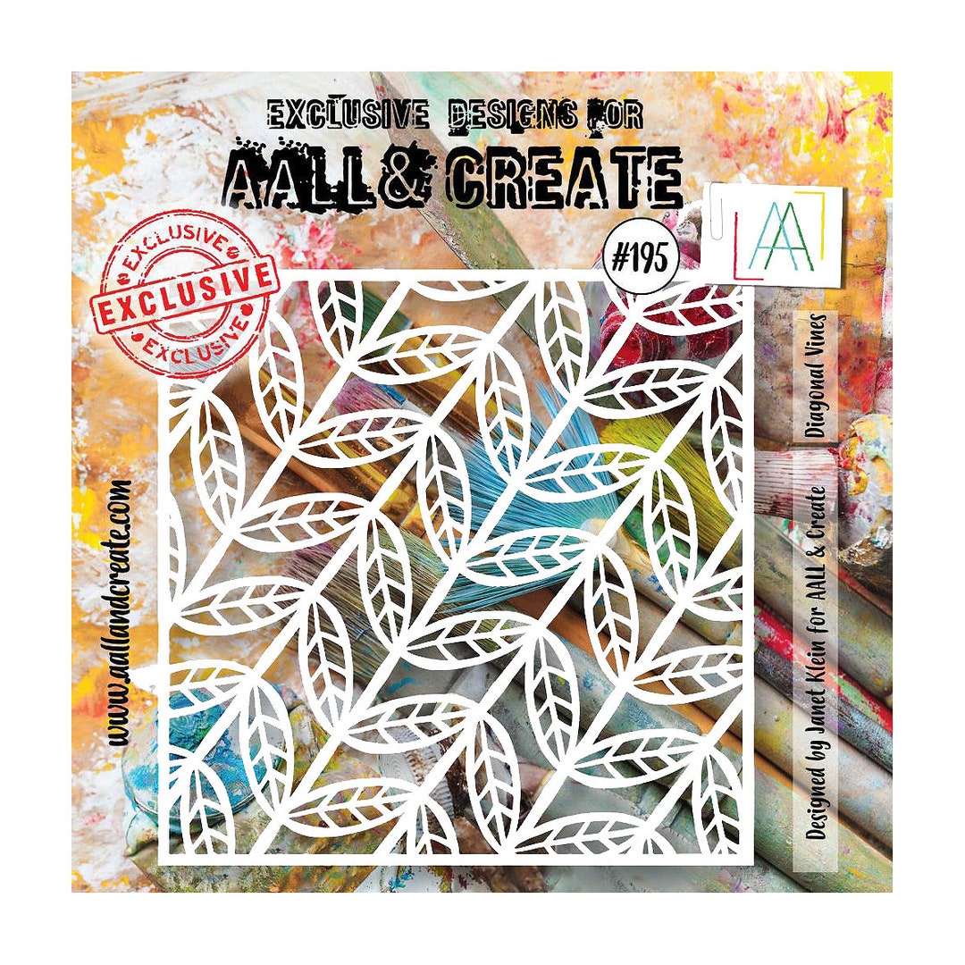 AALL Stencil 6 Leaves Stencil Diagonal Vines Leaf - Etsy