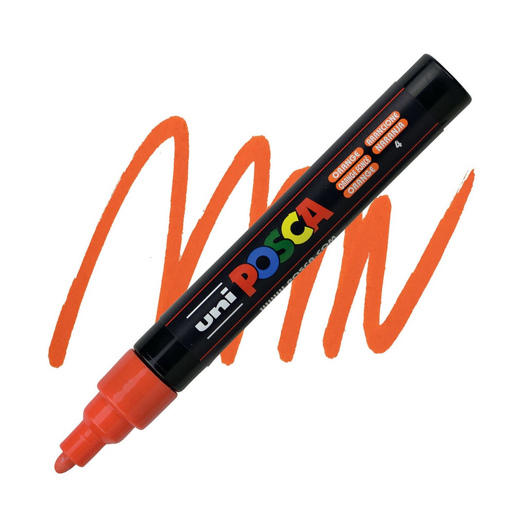 Posca Markers, Paint Marker, Orange Paint, 5M Medium Tip, Opaque Ink ...