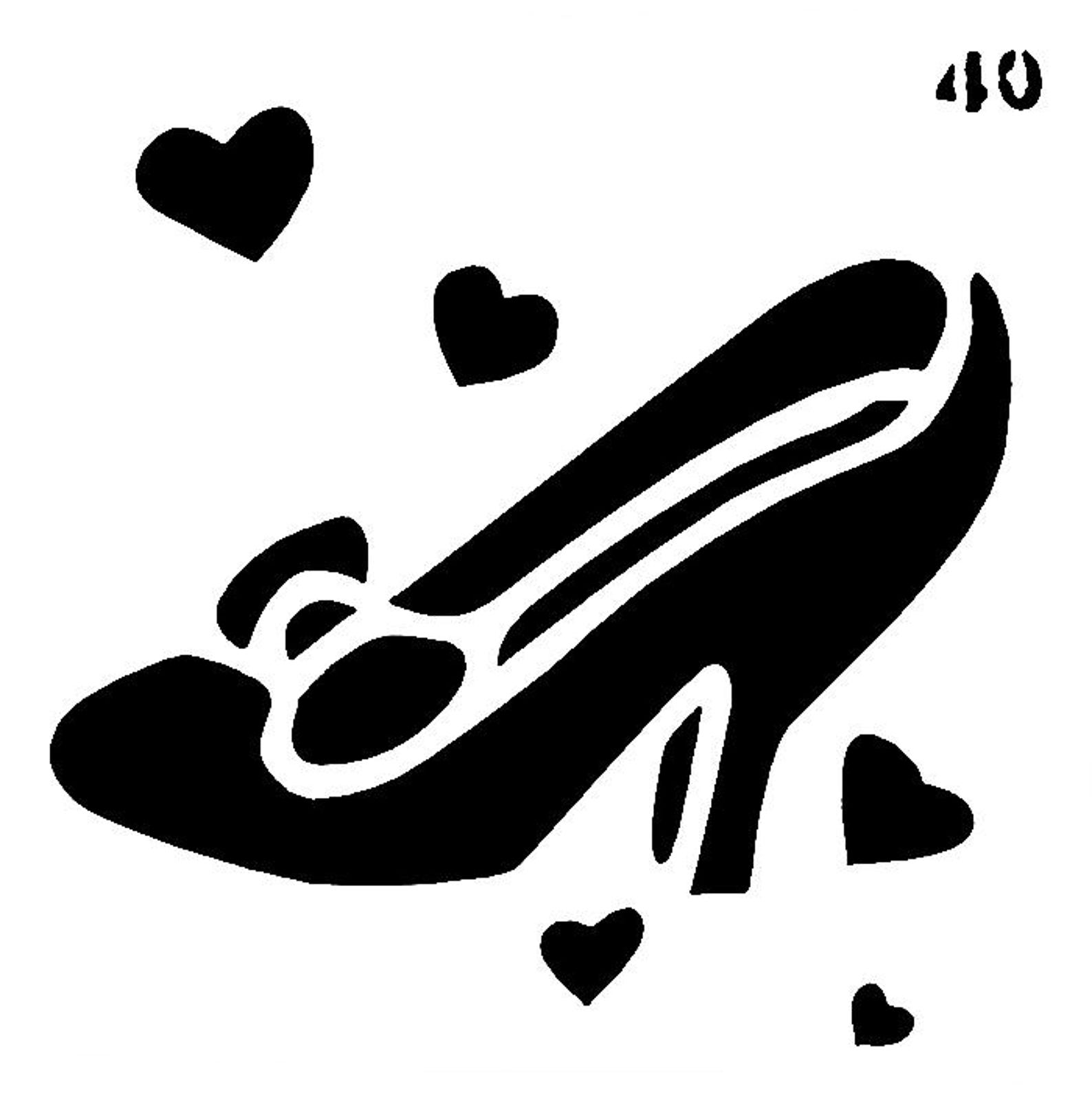Really Great Stencils, Mini, Magic Slipper Stencil, 3" X 3', Reusable ...