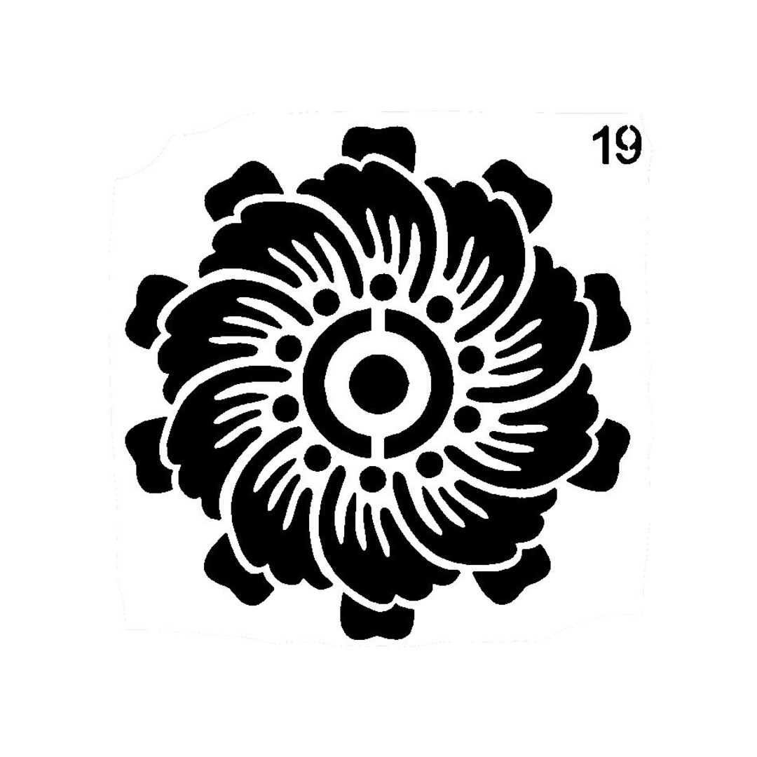 Really Great Stencils, Mini, Flower 19 Stencil, 3.5", Reusable ...