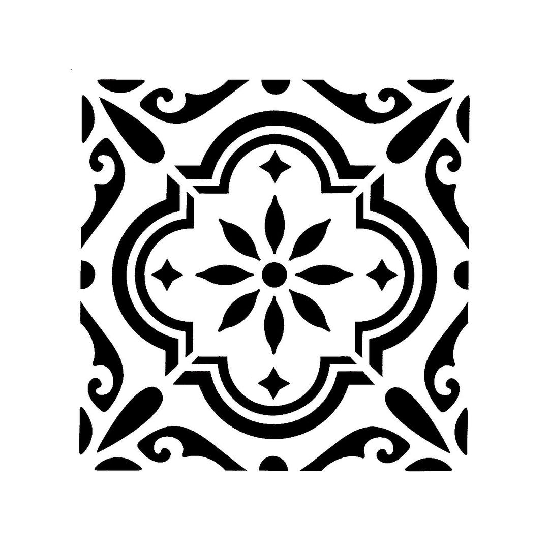 Really Great Stencils, Spanish Tile 2 Stencil, 6x6", Card Making ...