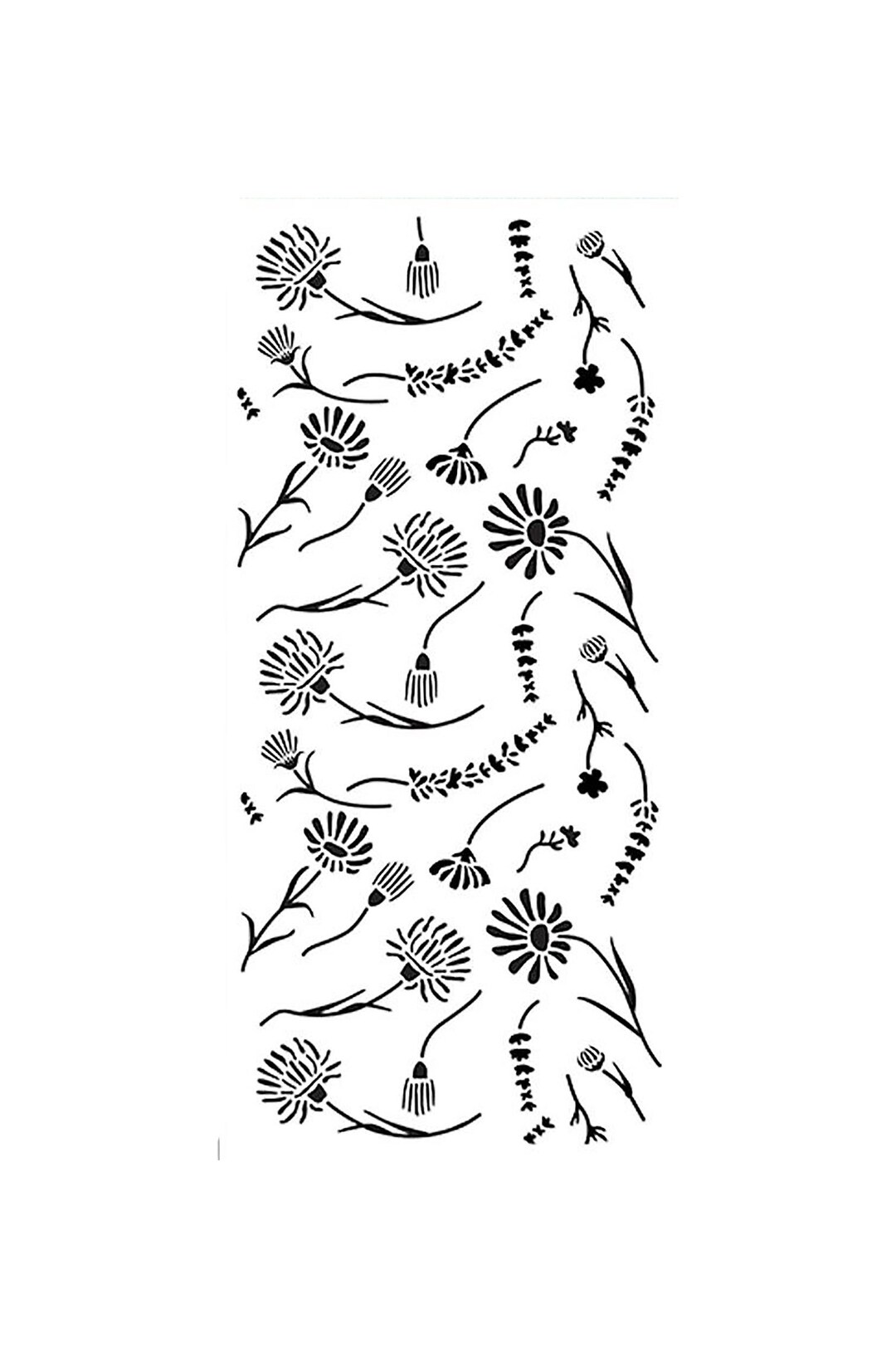 Stamperia, Stencil 10", Flower Stencil, Free Falling Flowers ...