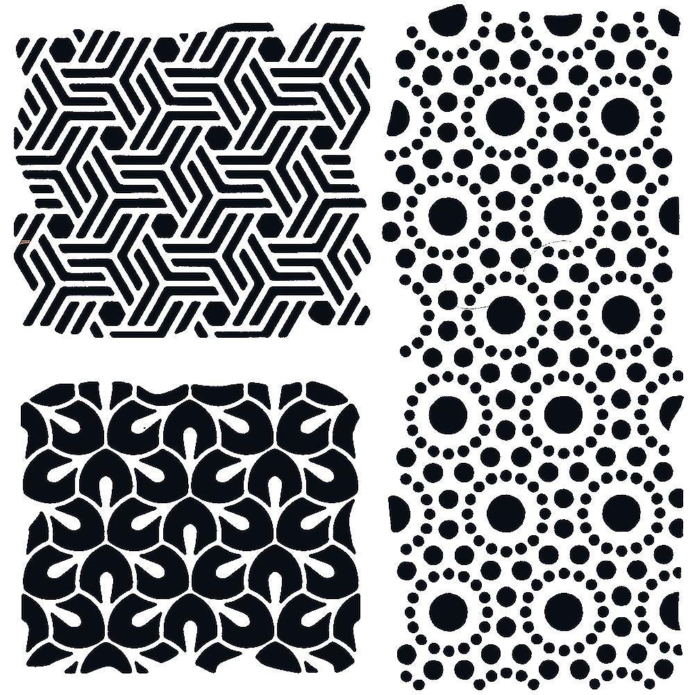 Really Great Stencils, Geometric Textures Stencil, 6x6", Background ...