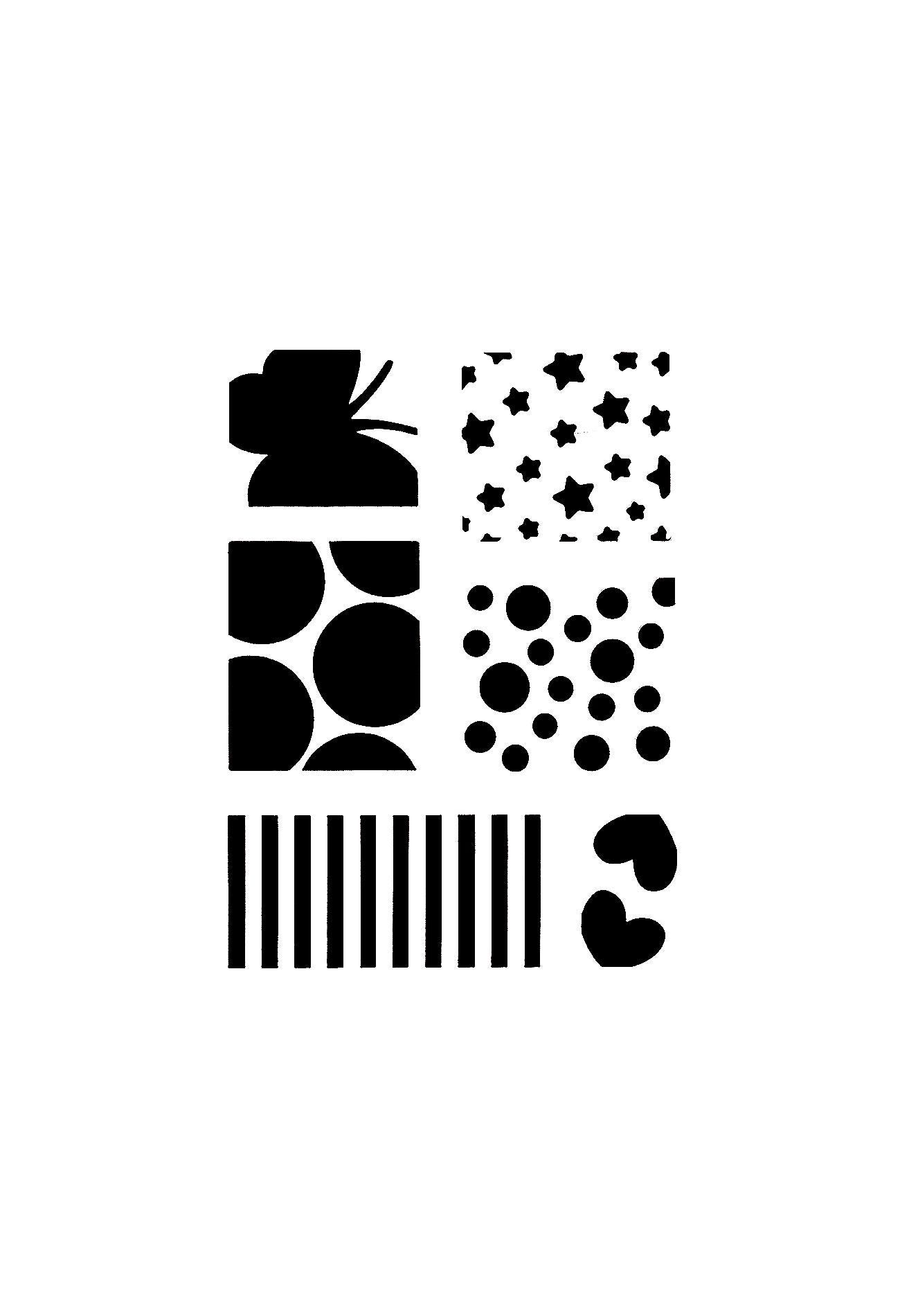 Really Great Stencils, Playful Patterns Stencil, 3.5x4.9", Background ...