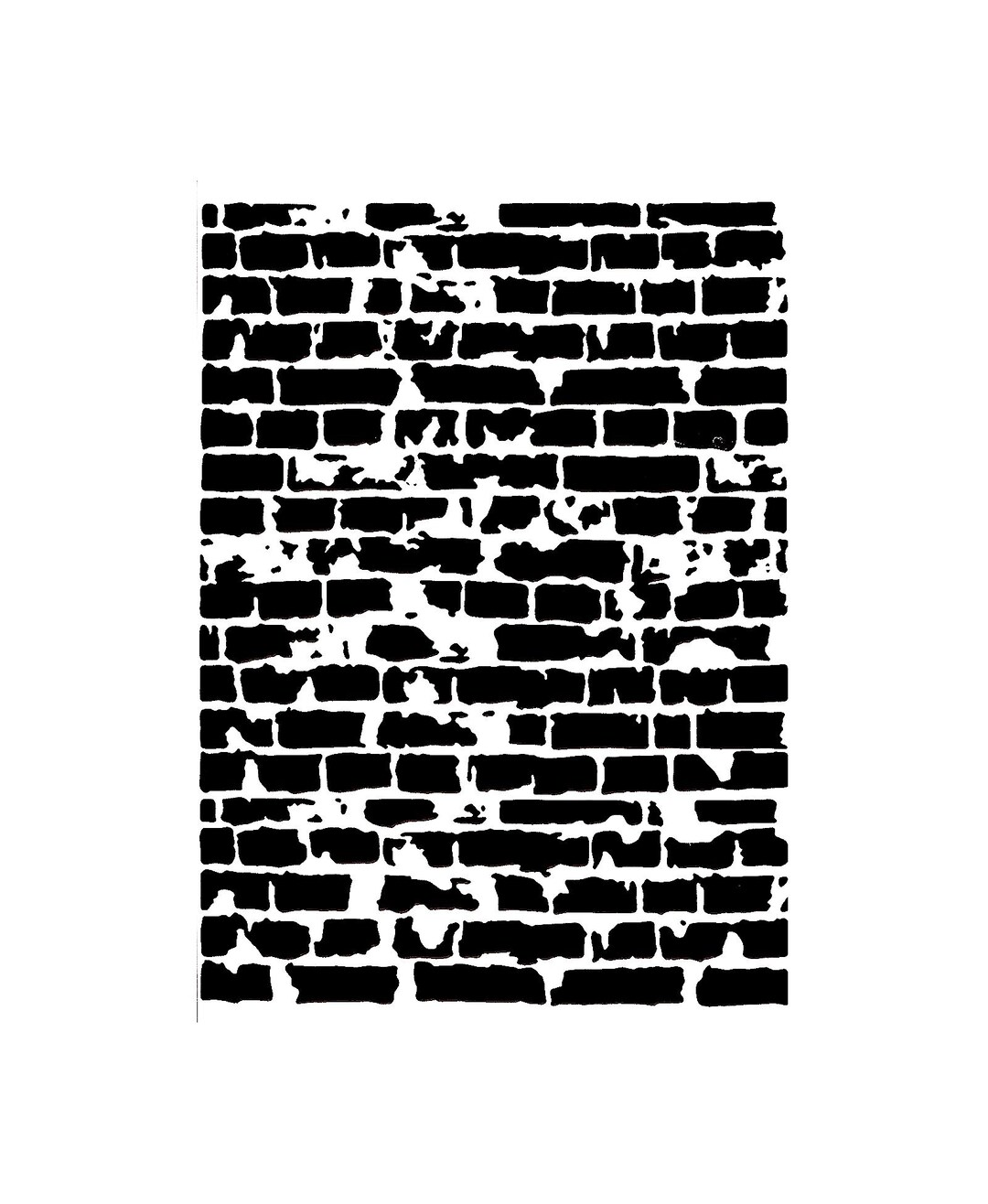 Really Great Stencils, Snow Covered Brick Stencil, 4.5x6.25 ...
