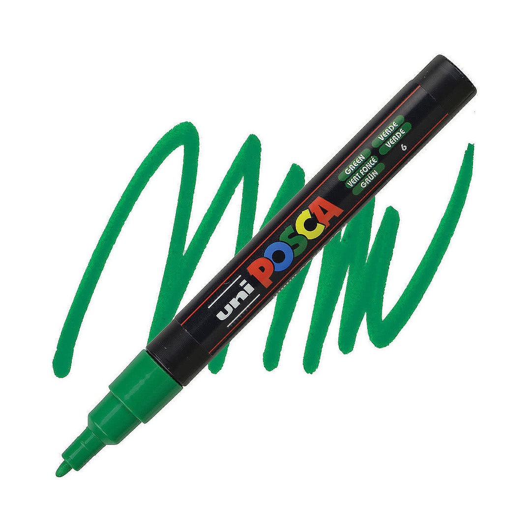 Posca Markers, Paint Marker, Green Paint, 3M Fine Tip, Opaque Ink ...