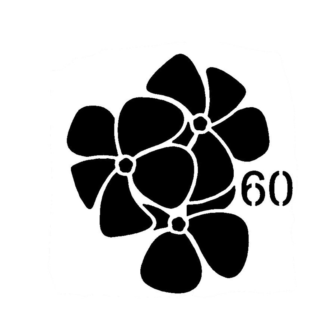 Really Great Stencils, Mini, Petal Pals 60 Stencil, 3" X 3', Reusable ...