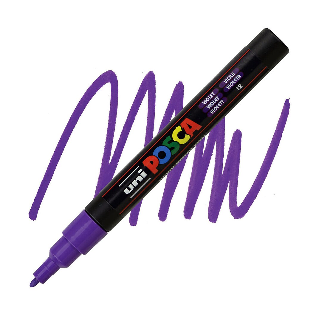 Posca Markers, Paint Marker, Violet Paint, 3M Fine Tip, Opaque Ink ...