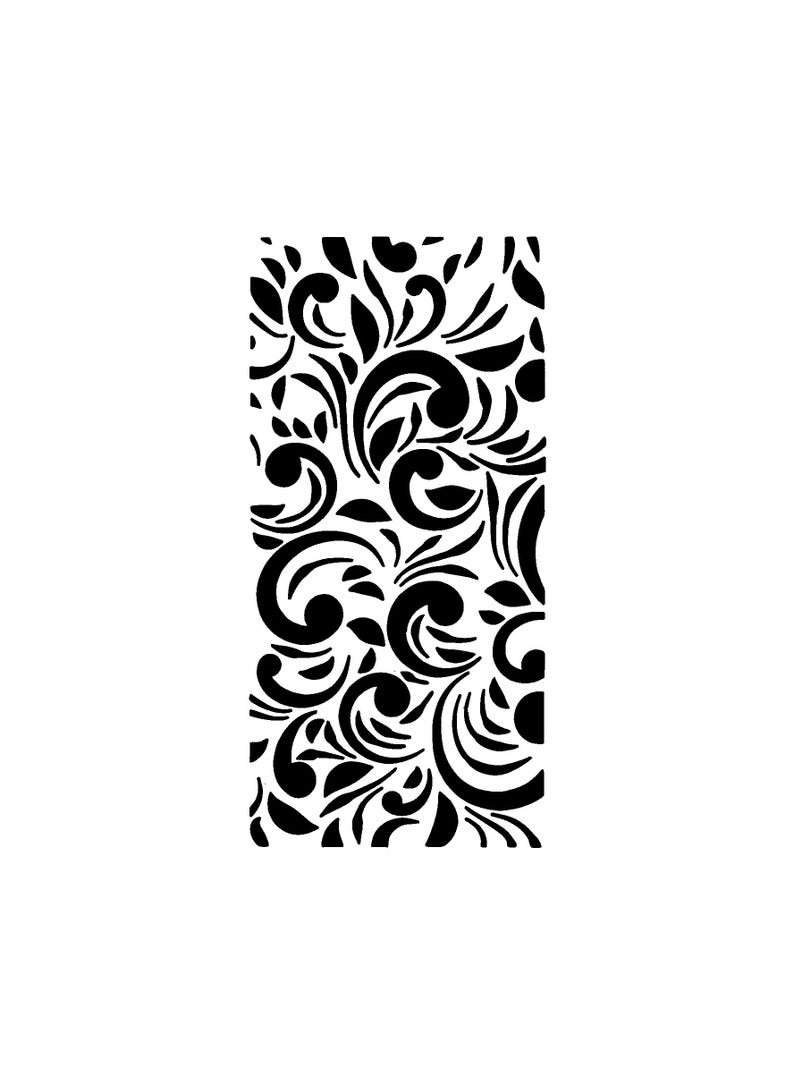 Really Great Stencils, Flourish Swirl Pattern Stencil, 4.7x9.5 ...