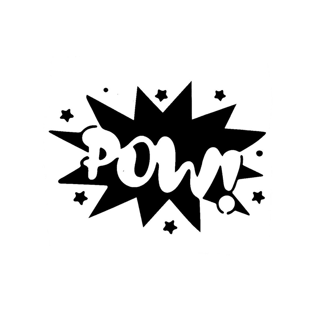 Really Great Stencils, Pow! Burst Stencil, 6x6", Comic Pow Word ...