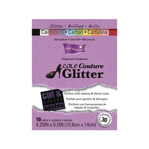 Core' Dinations, Sandable Cardstock, Core Couture Glitter, Colorcore, 4 ...
