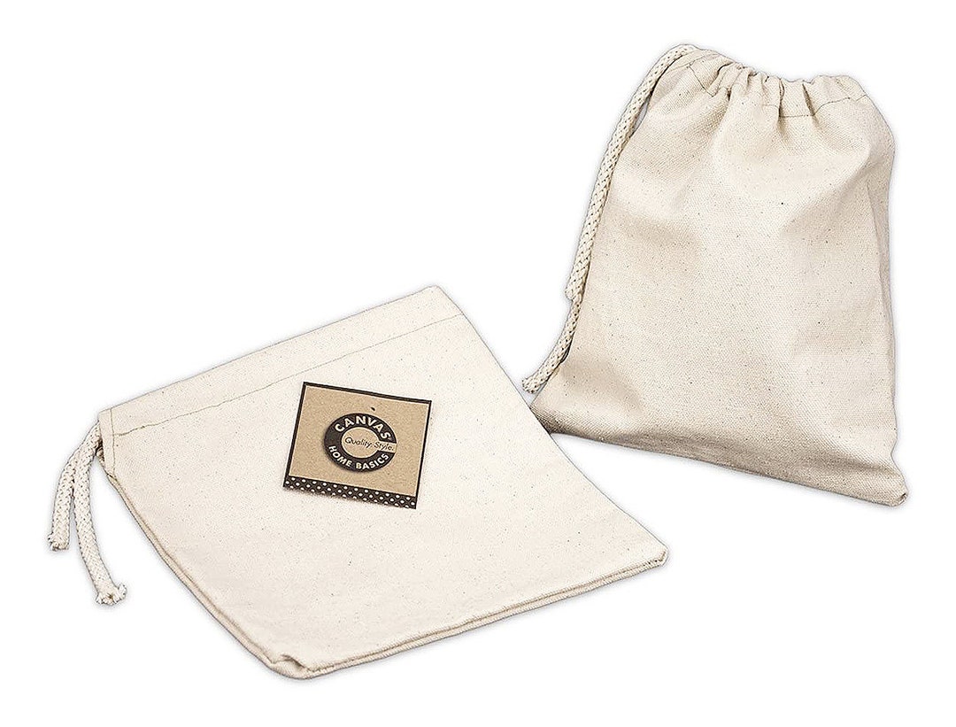 Canvas Corp, Natural Canvas, Drawstring Bag, Stitched Bag, Mini Canvas ...
