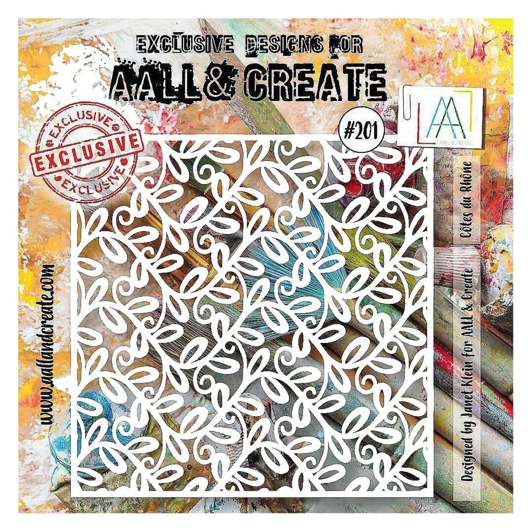 AALL Stencil 6 Leaves Stencil Cotes Du Rhone Rows of - Etsy