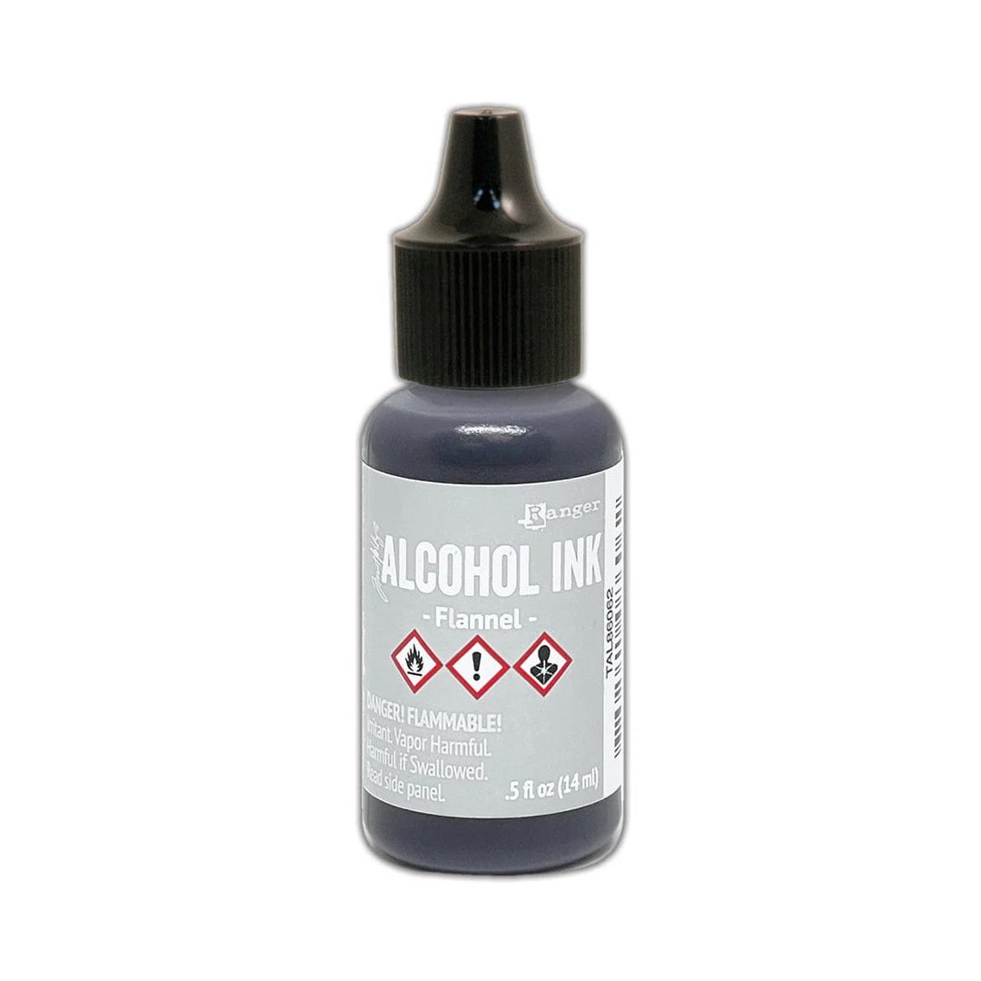 Ranger, Tim Holtz, Alcohol Ink, Flannel Alcohol Ink, .5 Fl Oz, Grey ...