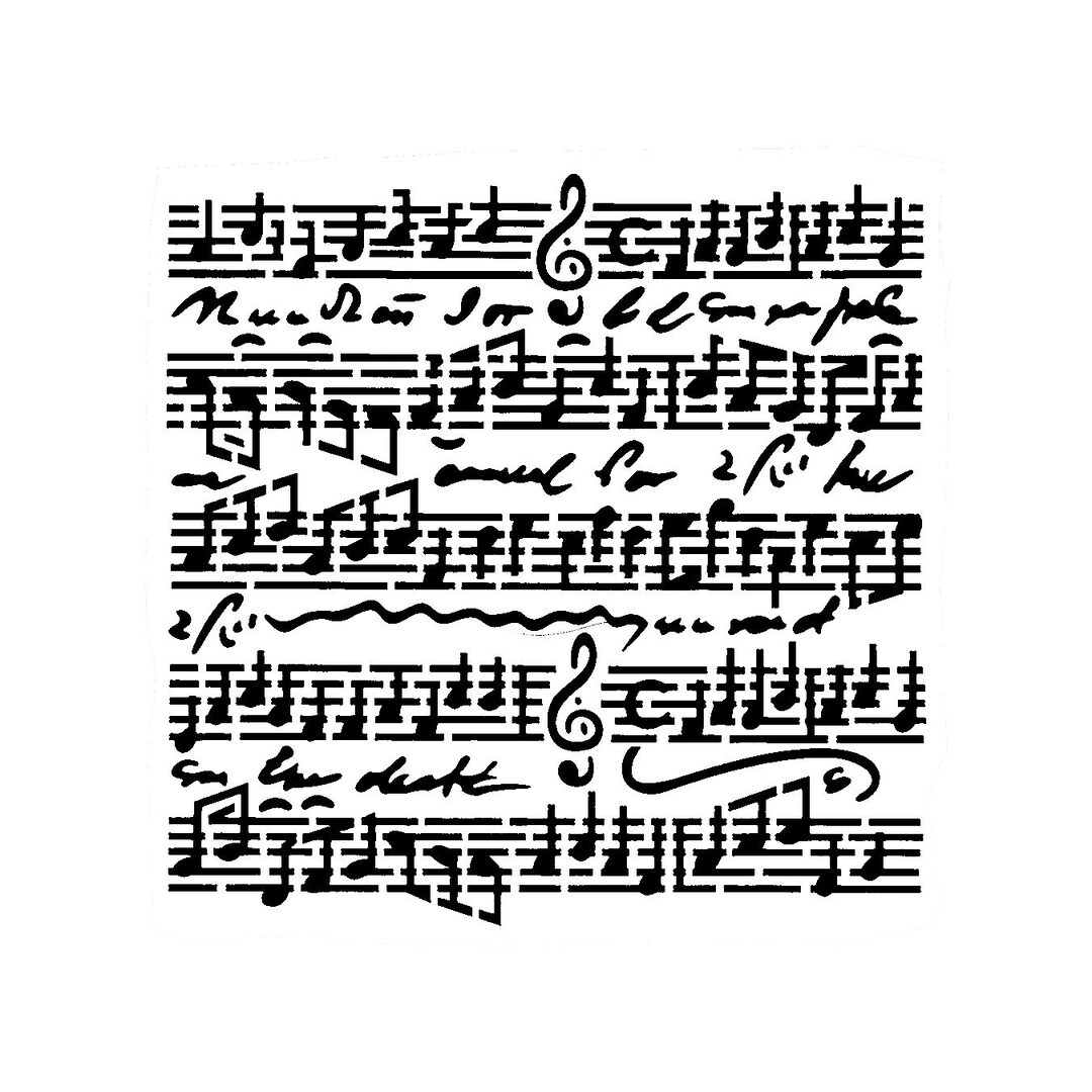 Really Great Stencils, Musical Score Stencil, 5.5" X 5.5", Background ...
